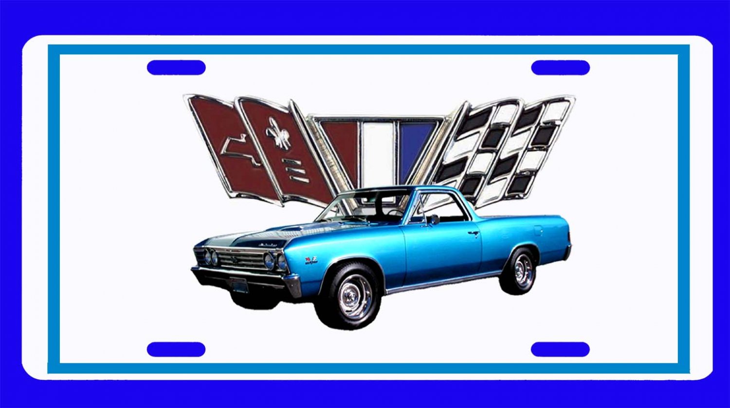 NEW 1967 Blue Chevy El Camino License Plate FREE SHIPPING!