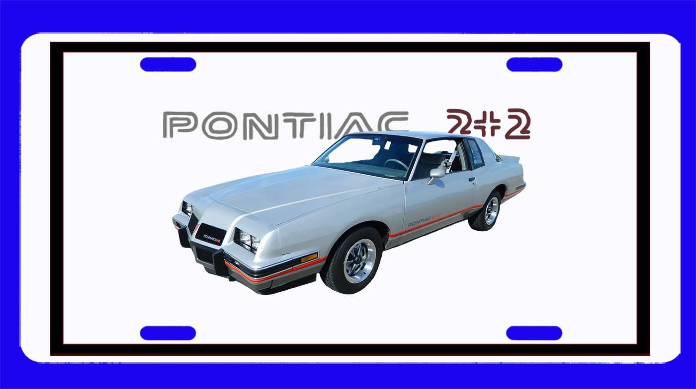 NEW Silver 1986 Pontiac Grand Prix 2+2 License Plate FREE SHIPPING!