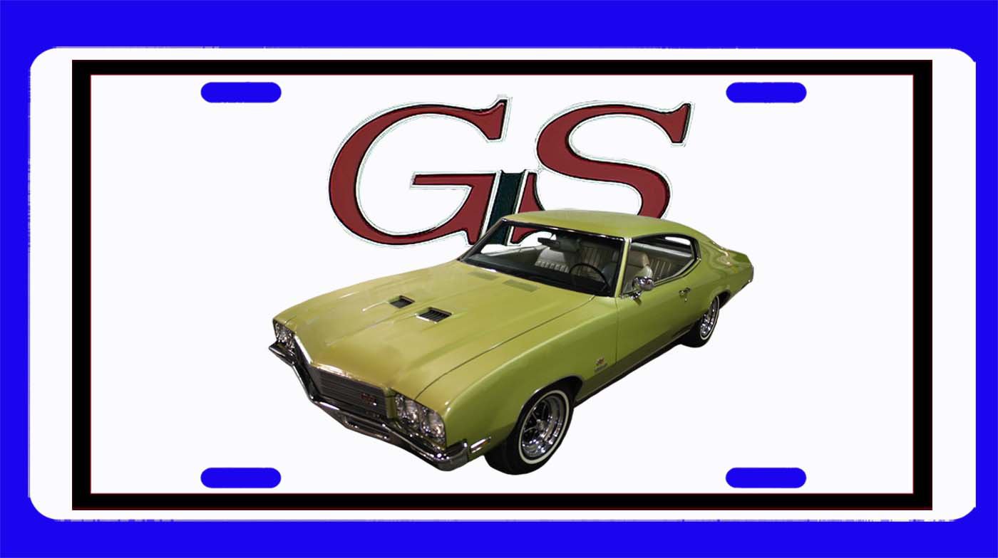 NEW 1971 Lime Mist Buick Gran Sport GS License Plate FREE SHIPPING!