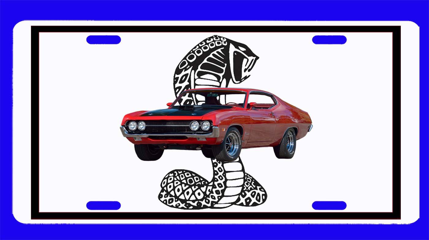 NEW 1970 Ford Torino Cobra License Plate FREE SHIPPING!
