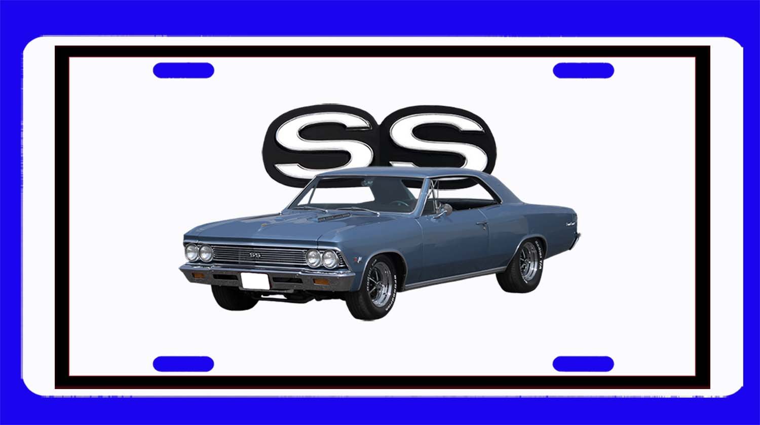 NEW 1966 Blue Chevy Chevelle SS License Plate FREE SHIPPING!