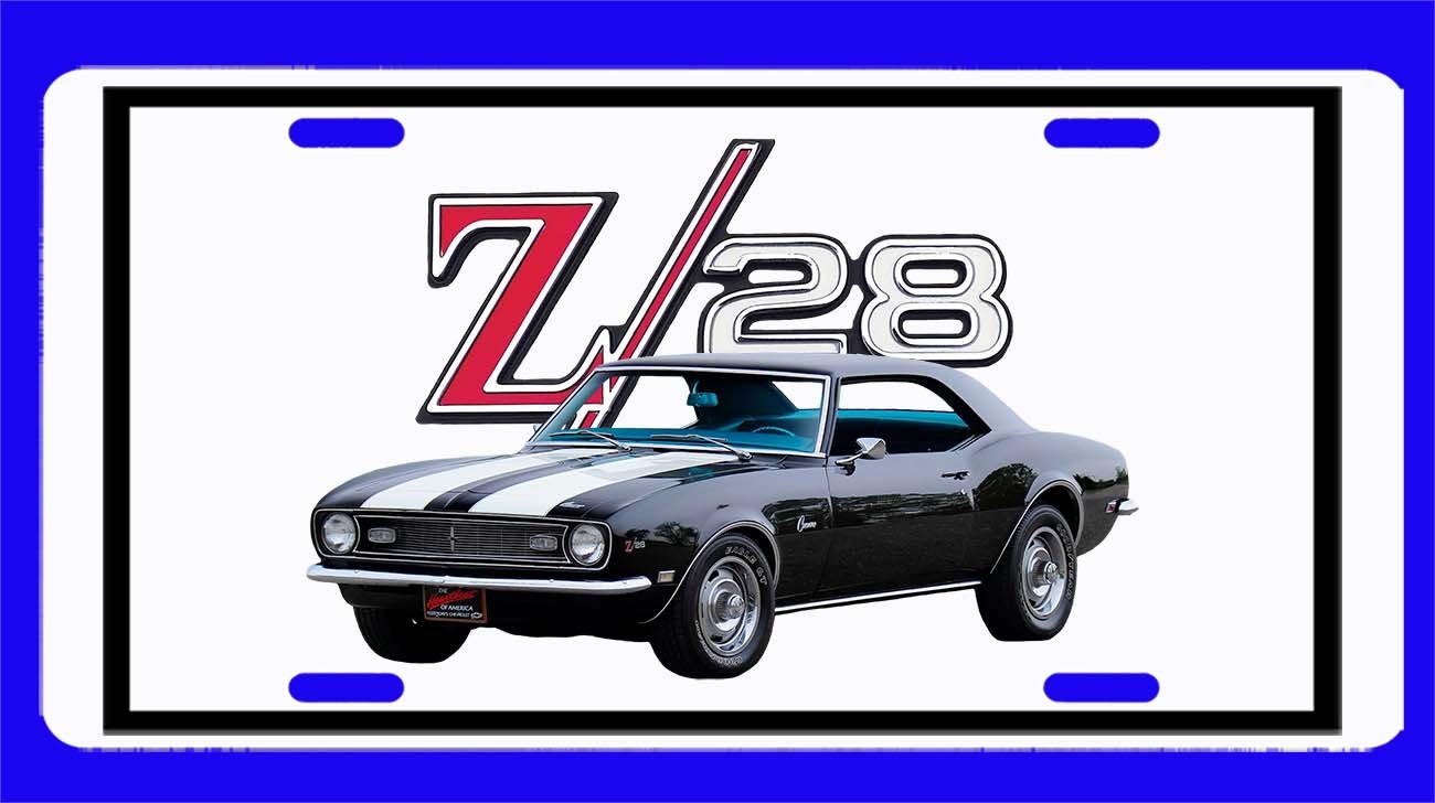 NEW 1968 Chevy Camaro Z28 License Plate FREE SHIPPING!