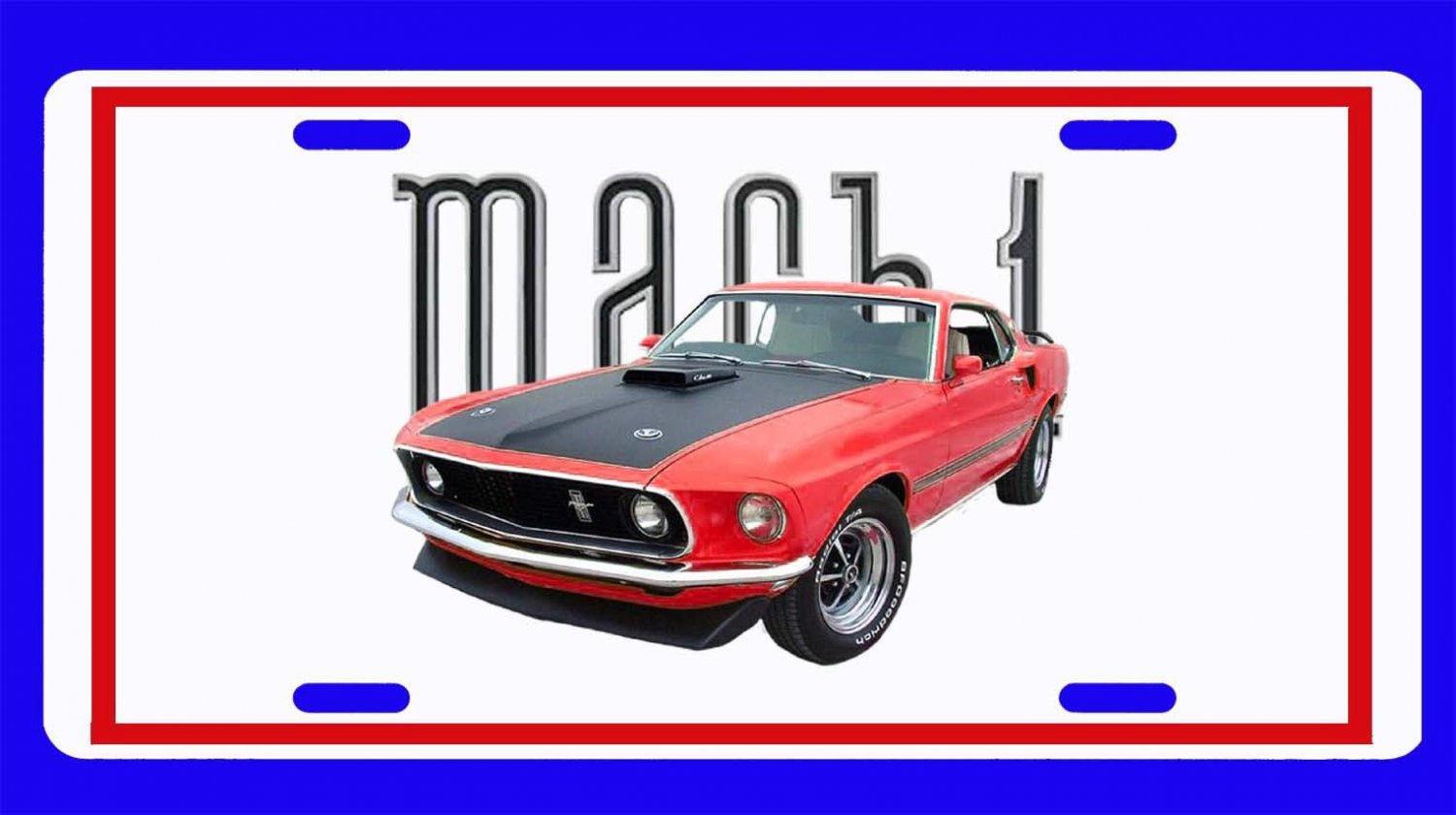 NEW 1969 Ford Mustang Mach 1 License Plate!! FREE SHIPPING!!