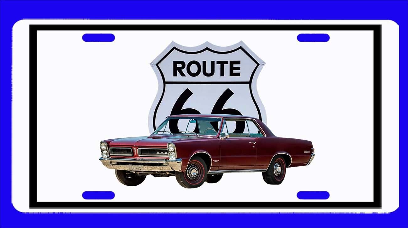 NEW 1965 Pontiac GTO in our route 66 series License Plate!! FREE SHIPPING!!