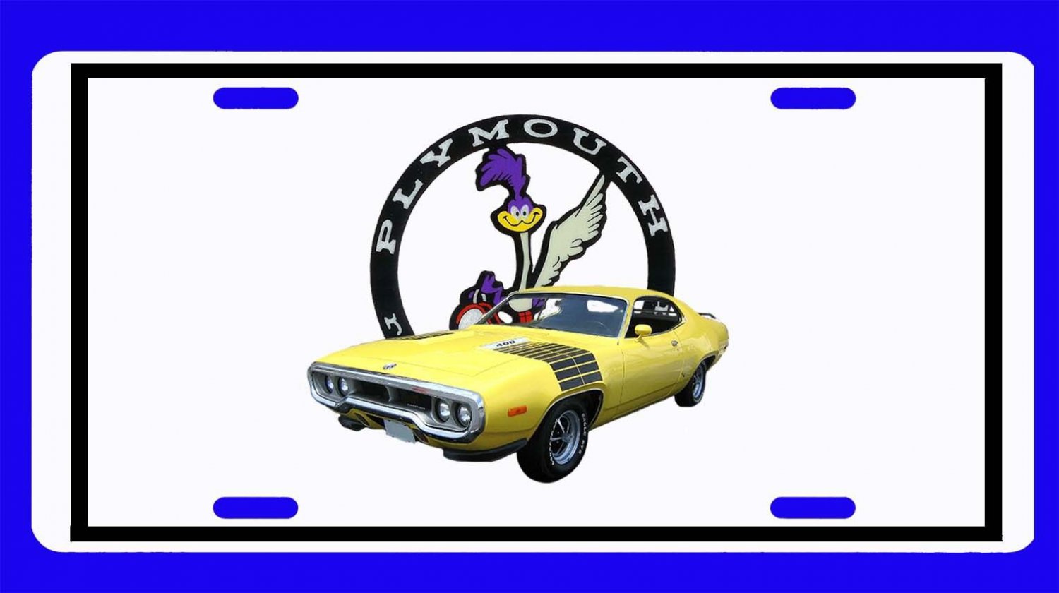 NEW 1972 Plymouth Roadrunner License Plate!! FREE SHIPPING!!