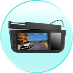 7 Inch Sun Visor TFT LCD Monitor - 360 Degree Swiveling -Black New