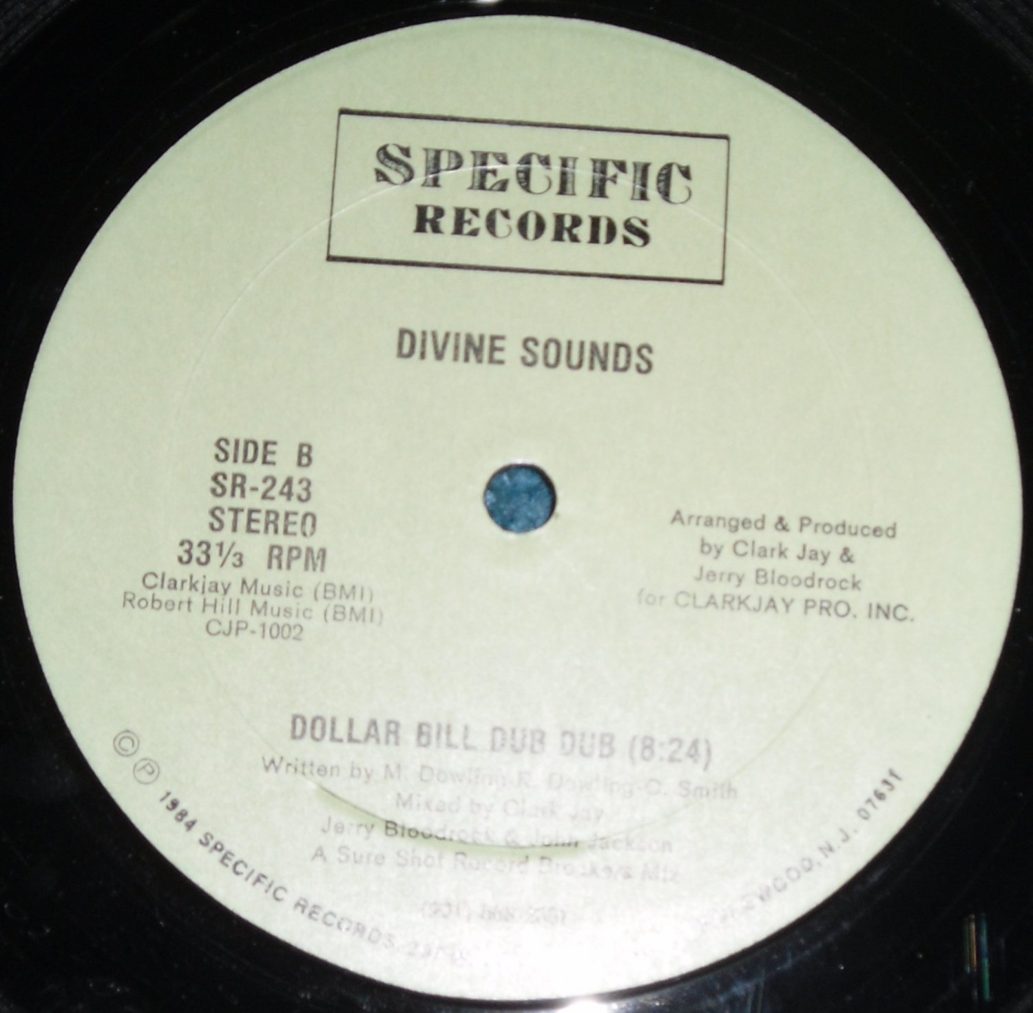 Divine Sounds, What People Do For Money, 12" record Specific SR-243