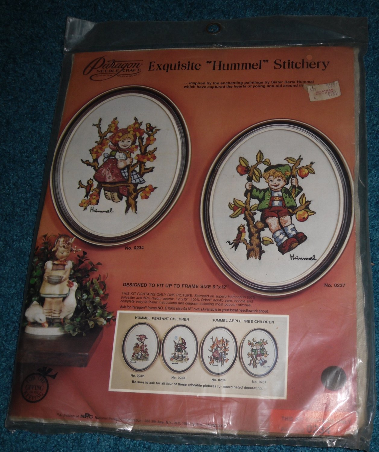 Hummel Stitchery Embroidery kit Paragon Needle Craft 1975
