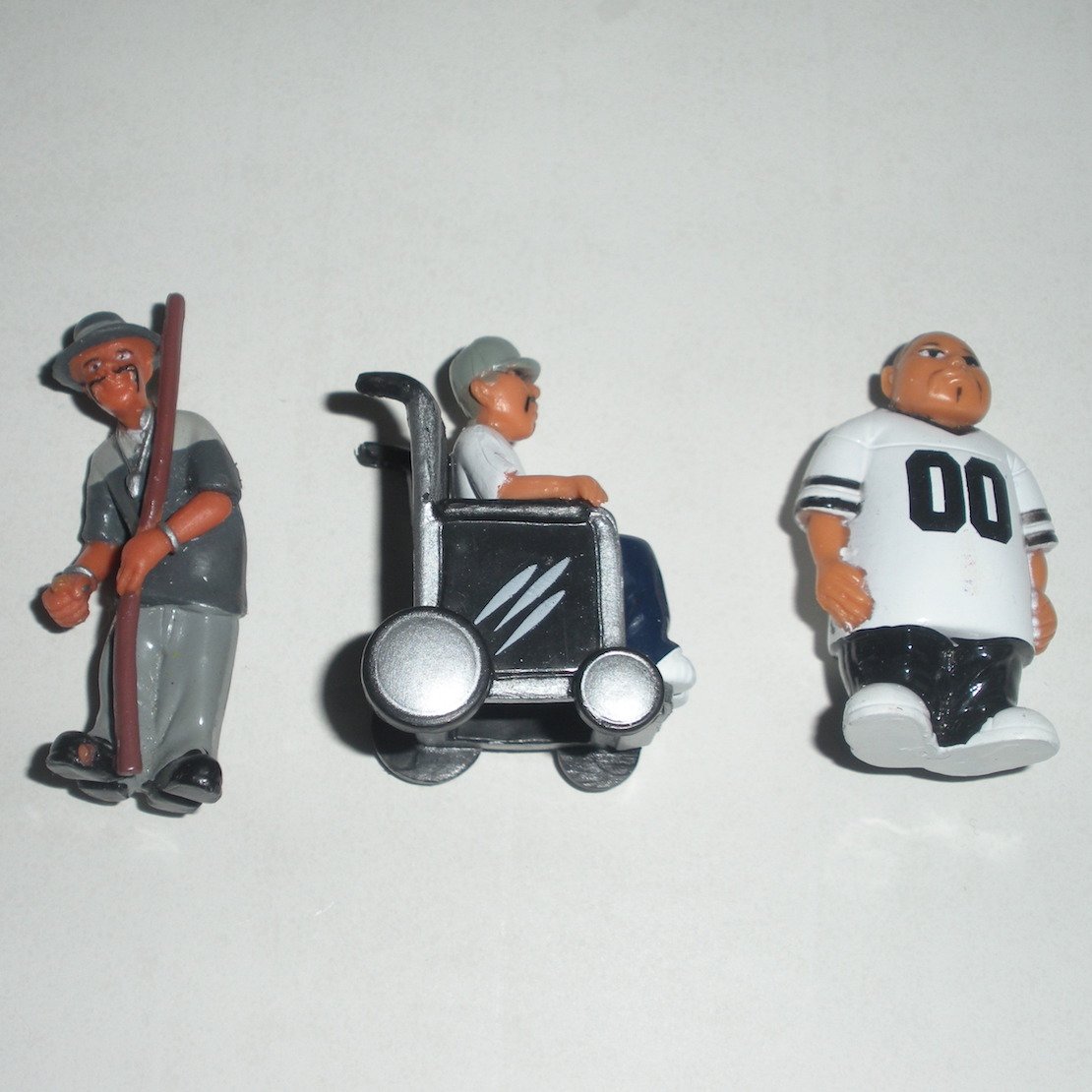 6 Homies Figures Wheel Chair, Clown, Skeleton, Skateboard