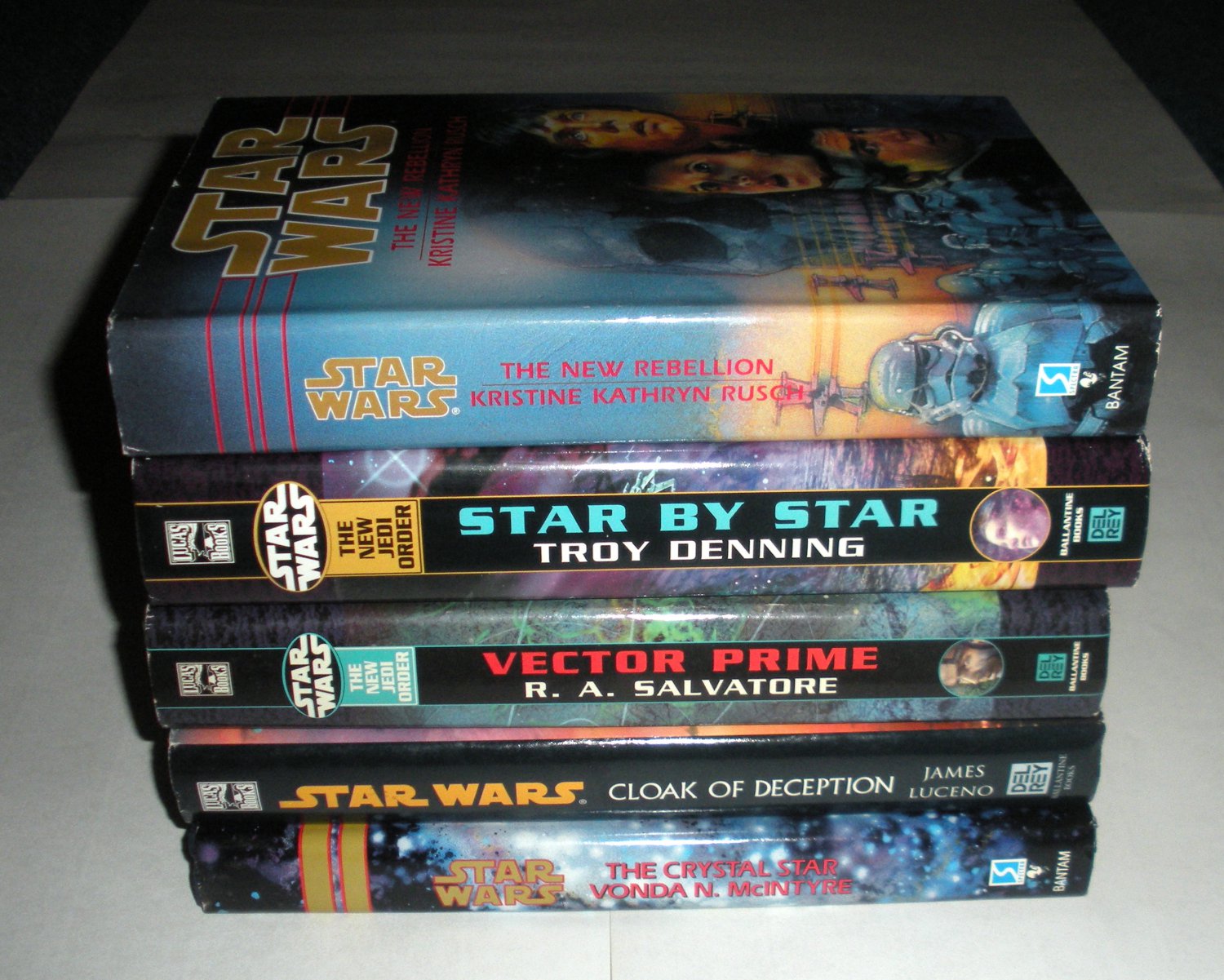 5 Star Wars Books, Vector Prime, Star by Star, Cloak of Deception ...
