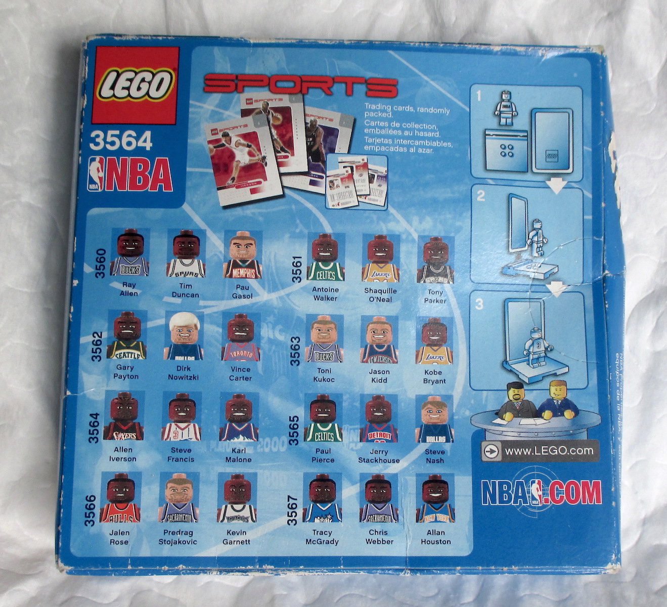 Lego 3564 NBA Allen Iverson Francis Malone figures.