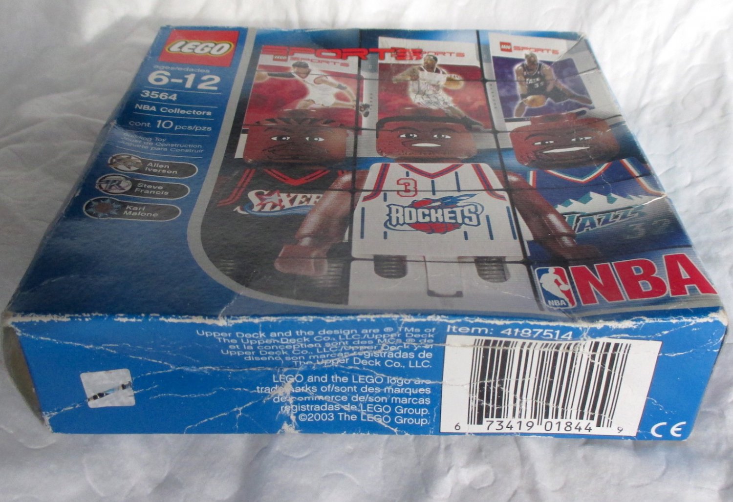 Lego 3564 NBA Allen Iverson Francis Malone figures.