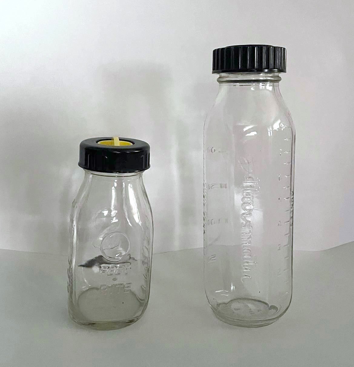 Vintage Glass Baby Bottles Feed Rite Davol, Nursmatic DuraGlass