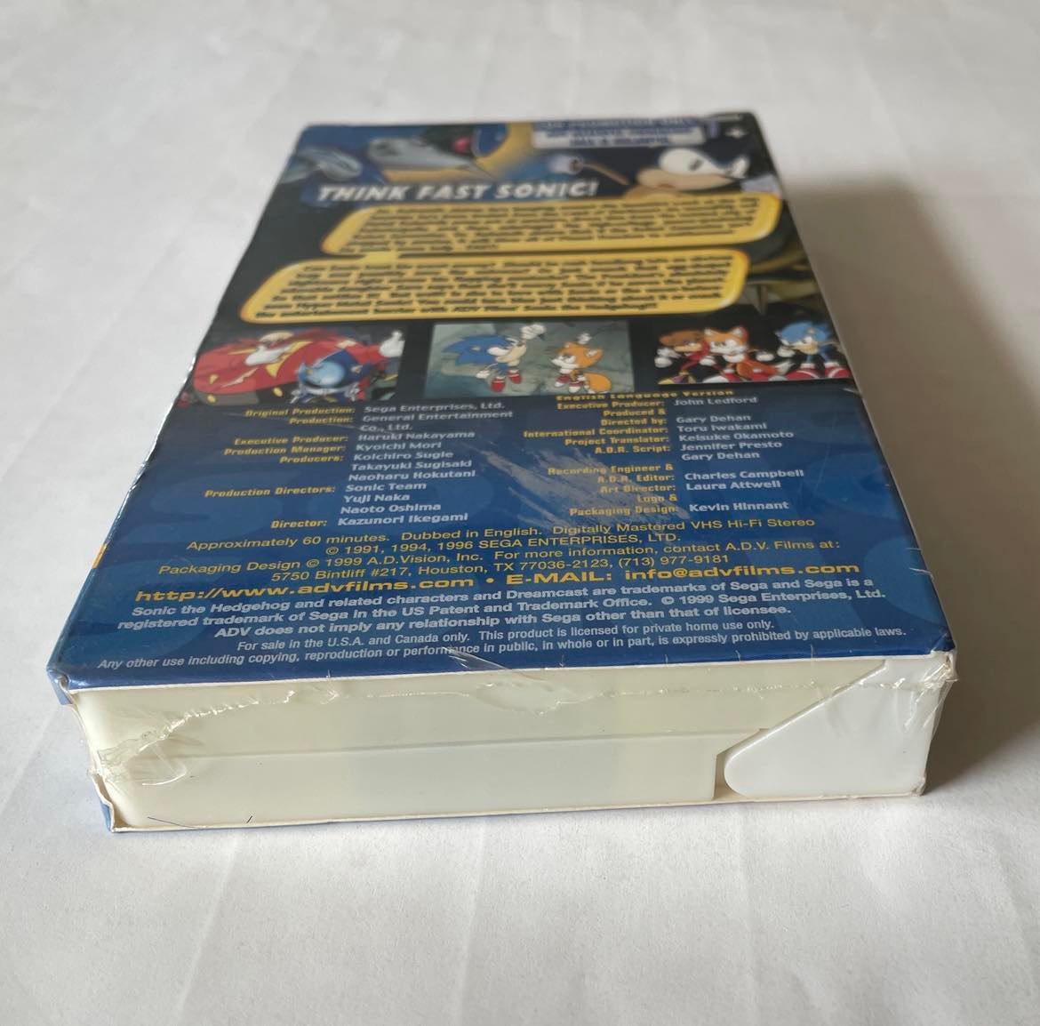 Sonic the Hedgehog The Movie, VHS, Sega 1999 Sealed Promo