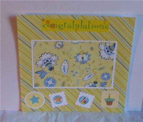 "Congratulations Birthday"-Premade Scrapbook Page -8x8 Layout