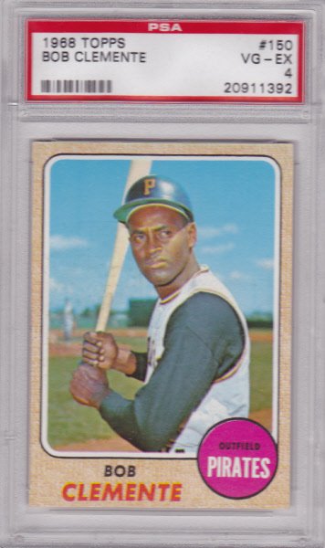 Bob Clemente 1968 Topps #150 Baseball Card PSA 4 VG-EX