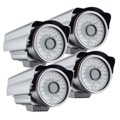 (4) 1/3" Sony Color CCD Wide Angle Night Vision Surveillance Security ...