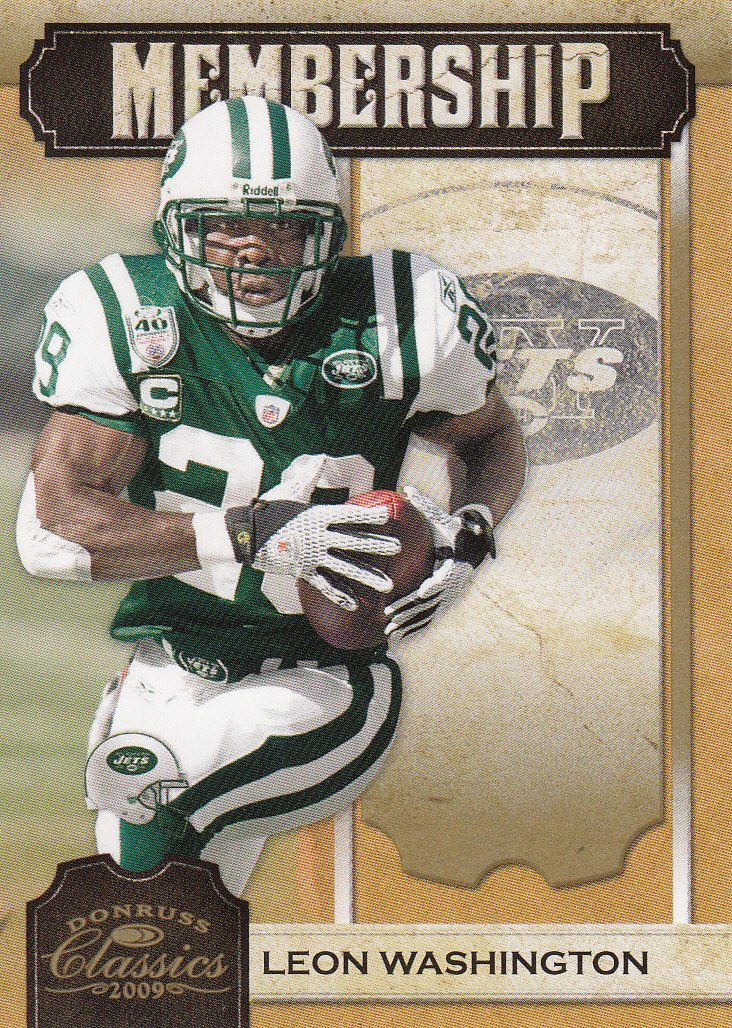 Leon Washington - 2009 Donruss Classics Membership #17 [serial #'ed 041 ...