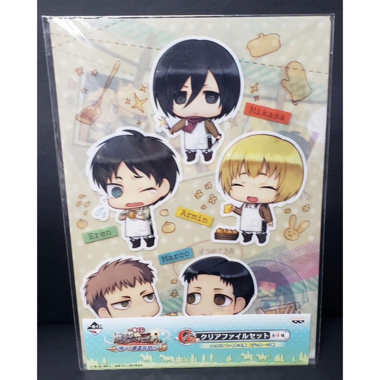 Attack on Titan Chibi Clear File Folder Set NEW *US SELLER*