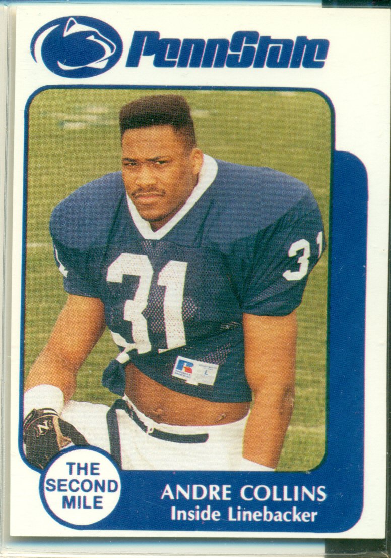 1989 Second Mile Andre Collins Signed Penn State Trading Card RARE