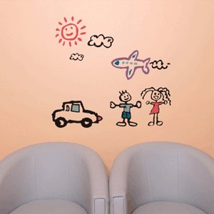 Kids drawing wall sticker, decal by itstics