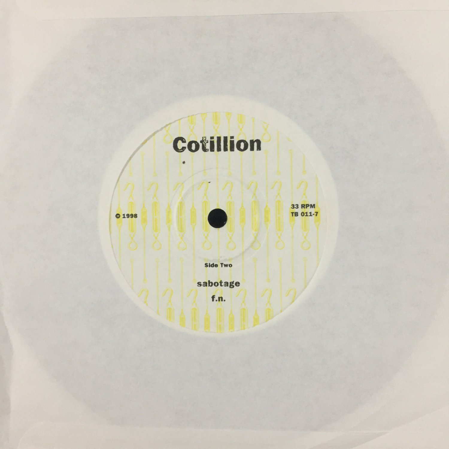 TBR011 - Cotillion - Cotillion (7") TURNBUCKLE RECORDS