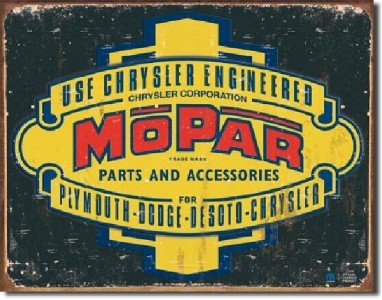 Classic Mopar Logo 1937 - 1947 - New Metal Sign