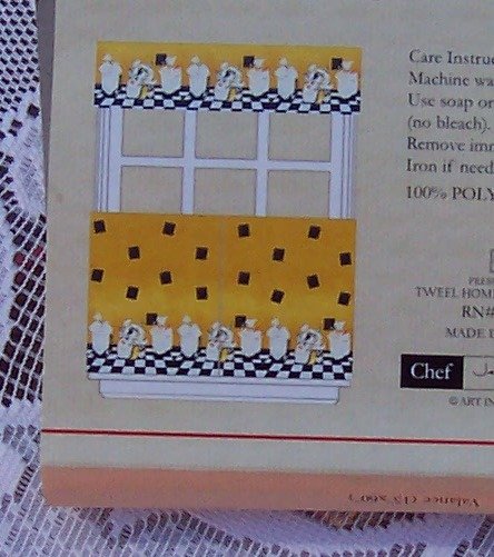 FAT CHEF Tier Window Curtain JENNIFER GARANT ART Artists Kitchen ...