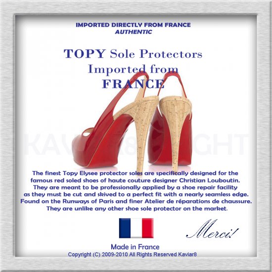 TOPY France - Red Sole Protectors for Christian Louboutin PARIS