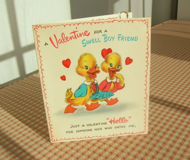 Hallmark Hall Brothers Vintage Valentine Card with clip