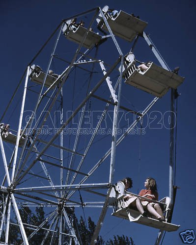 FERRIS WHEEL RIDE CARNIVAL FAIR PHOTO VINTAGE FSA WORLD OF MIRTH ...
