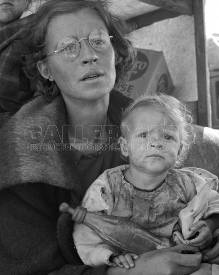 GREAT DEPRESSION MIGRANT FAMILY DOROTHEA LANGE PHOTO 1939 MOTHER AND CHILD