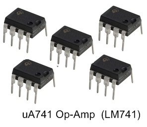 10pcs - uA741 Op-Amp 8-Pin Dip (LM 741 uA 741 LM741)