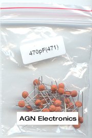 20@ 470pF (0.47nF 0.00047uF 471)Ceramic Capacitor 50V