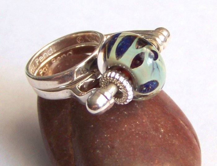 Geode - Sterling Silver Pandora Bead Ring - (UH653 )