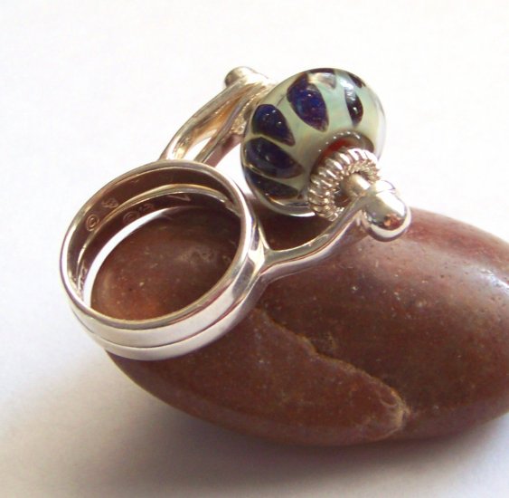 Geode - Sterling Silver Pandora Bead Ring - (UH653 )