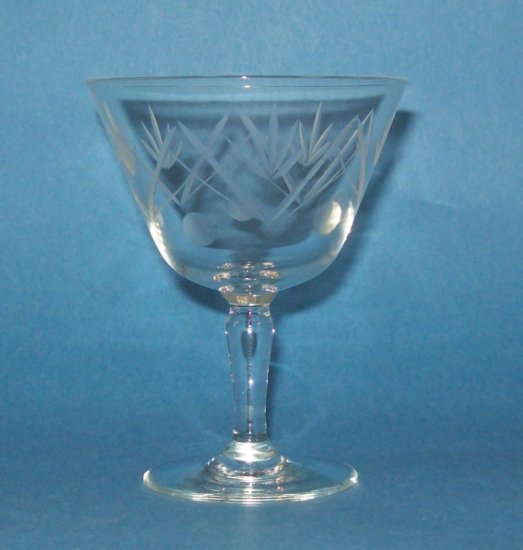 9 Fancy Delicate Cut Glass Champagne Glasses