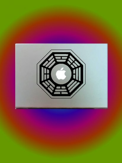 Lost Dharma Initiative Logo Macbook vinyl graphic decal Sticker