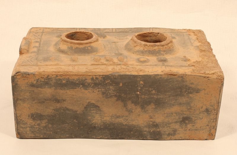 Primitive Han Dynasty Pottery Stove Model