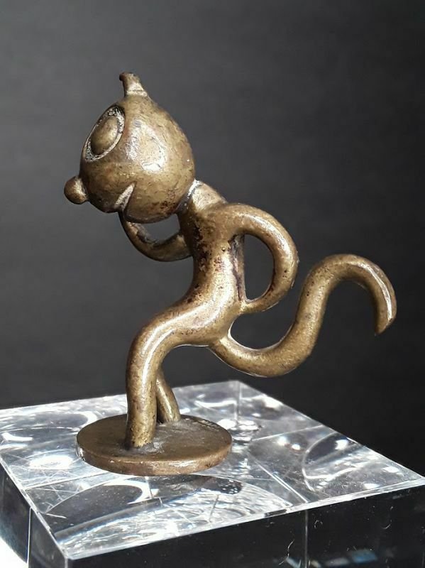 Antique Hagenauer Felix the cat dancing bronze figure 1930s