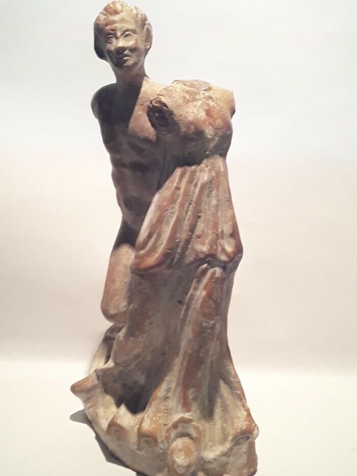 Tanagran style Apollo and Daphne Terracotta figure restoration project