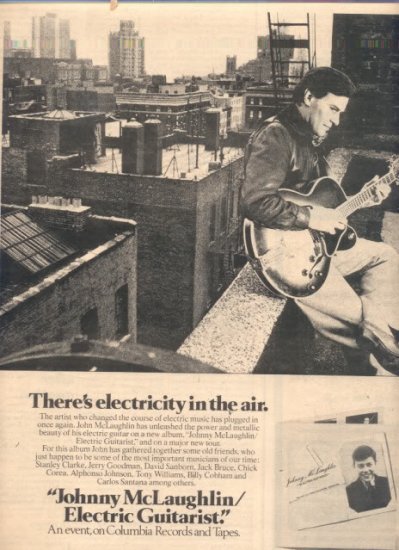 * 1978 JOHNNY MCLAUGHLIN POSTER TYPE AD