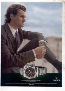 ROGER FEDERER ROLEX WATCH AD