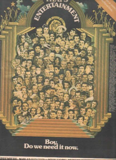 * 1974 THATS ENTERTAINMENT POSTER TYPE AD