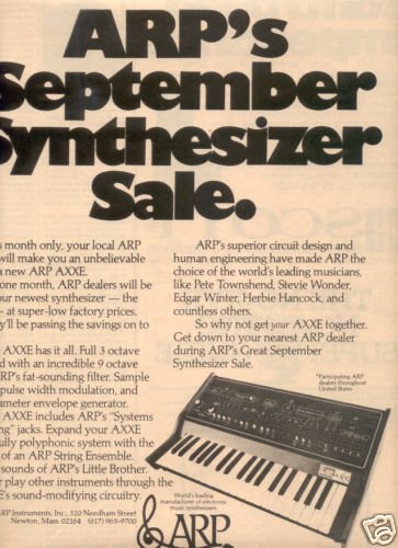 1975 ARP SYNTHESIZER AD