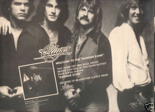 PLAYER DANGER ZONE POSTER TYPE PROMO AD 1978