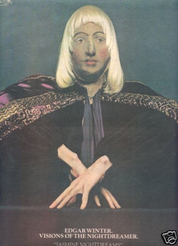 1975 EDGAR WINTER VISIONS OF NIGHTDREAM POSTER TYPE AD