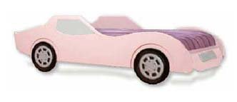 Twin Pink Convertible Car Bed Woodworking Plans, Design #1CNVT