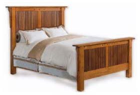 Mission Style Queen Bed Woodworking PlanDesign, Design #3MSSN