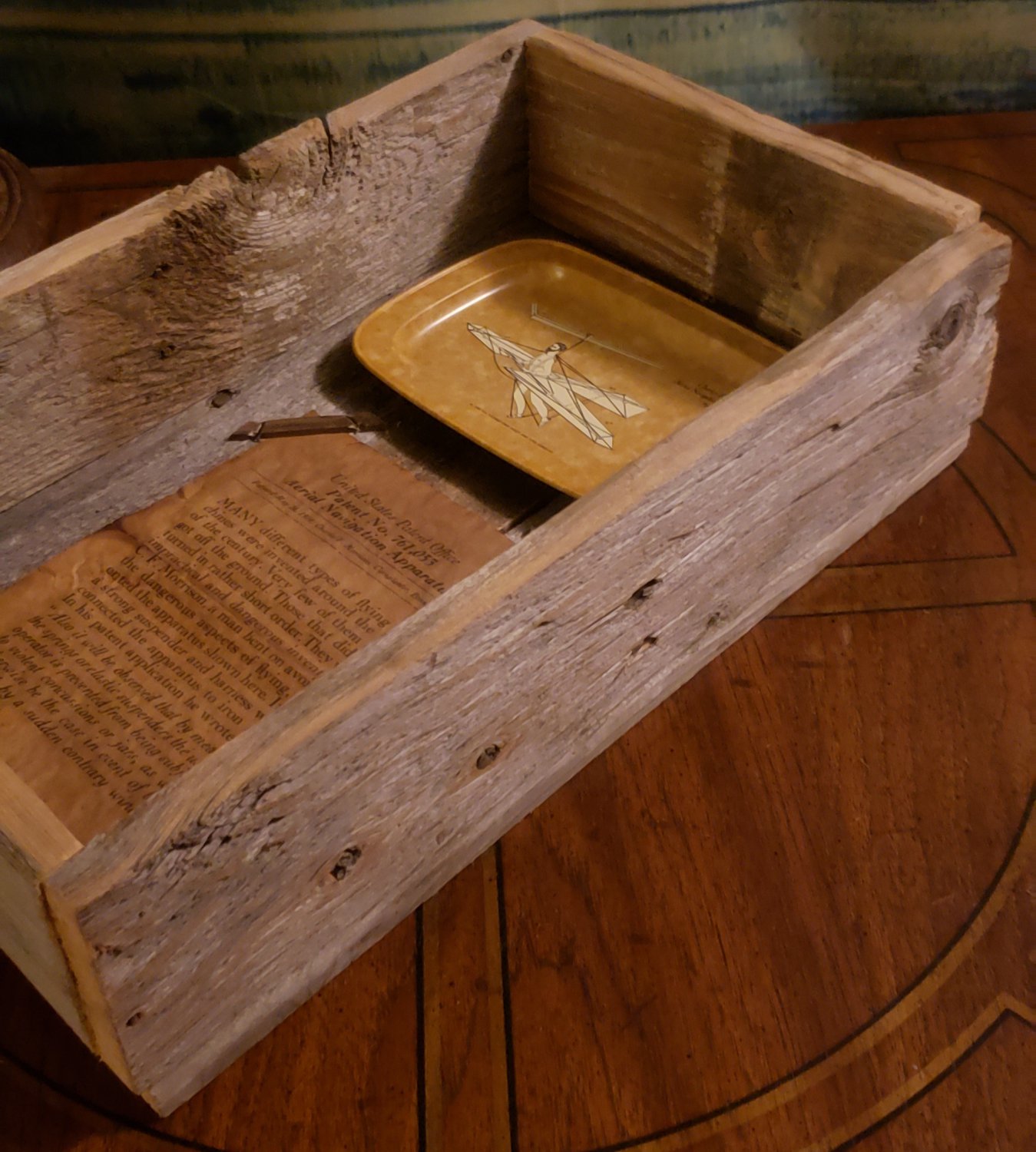 Handmade BARNWOOD SHADOW BOXES - Featuring 5/24/1904 Patent & Documents ...